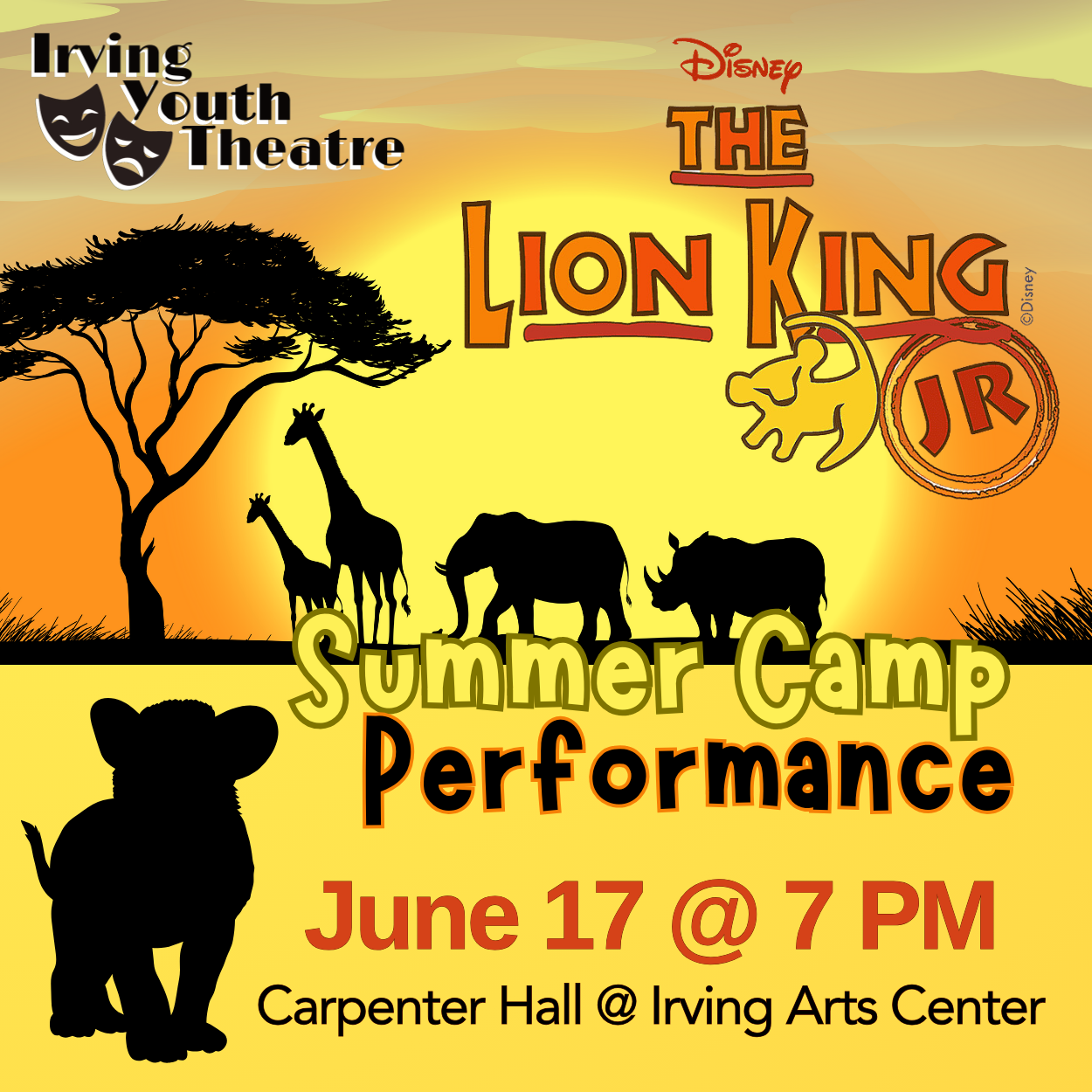 Disney’s Lion King Jr. Presented by Irving Youth Theatre – Irving Arts ...