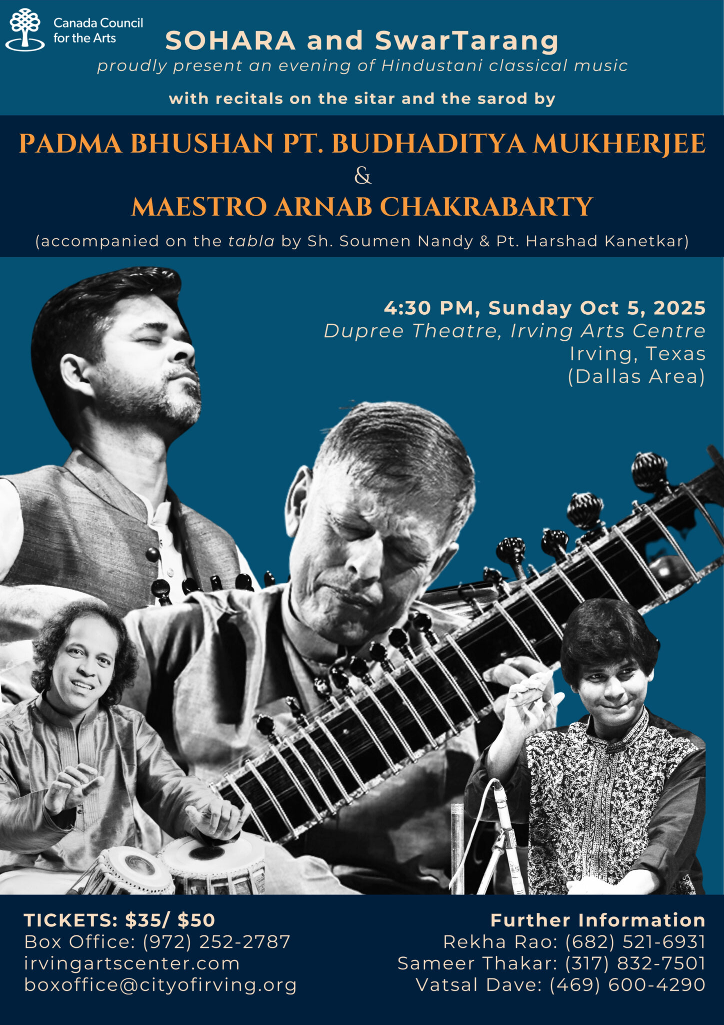 Sitar and Sarod Concert presented by SOHARA – Irving Arts Center